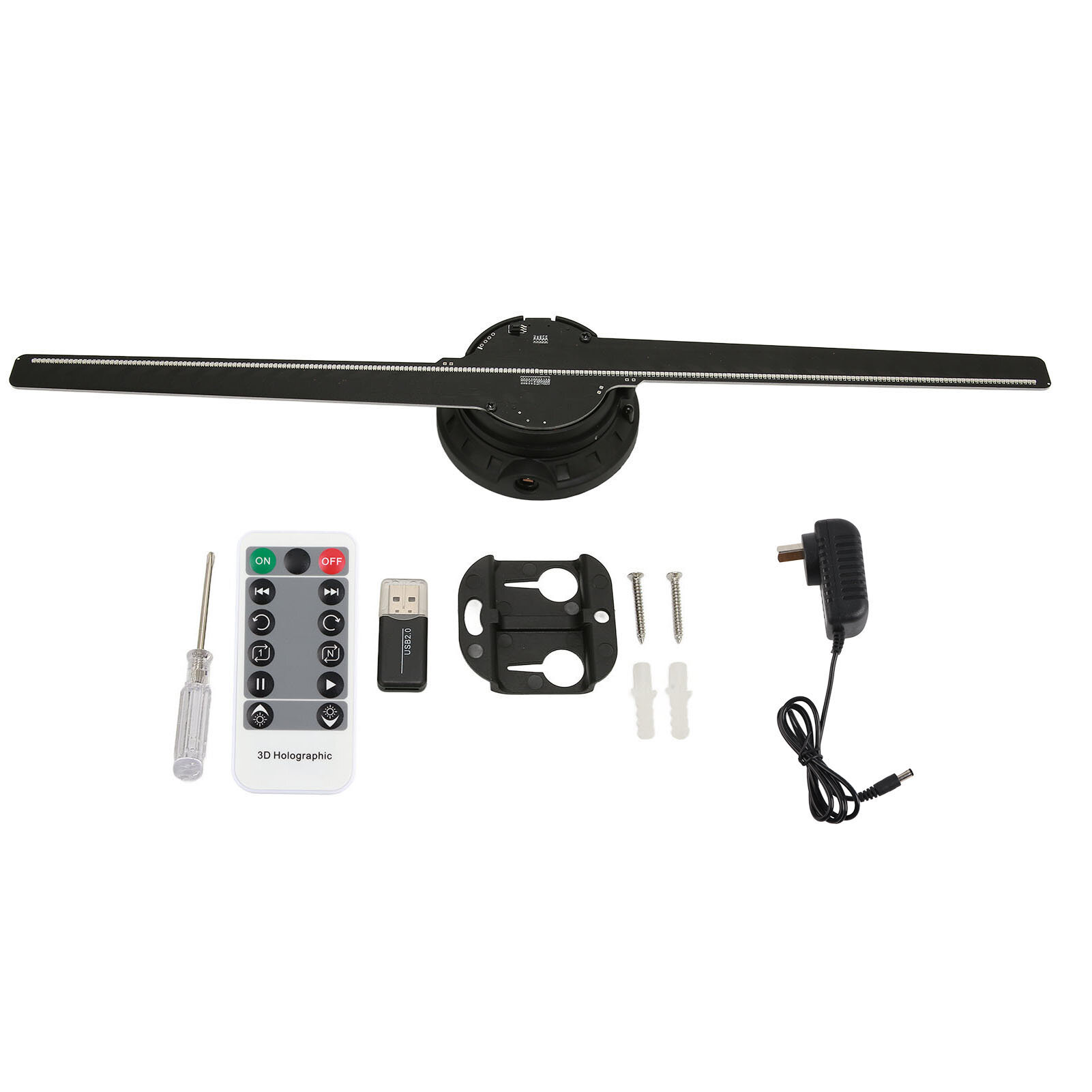 Рекламный Дисплей СИД Вентилятора Голограммы 3D для Штепсельной вилки 100‑240VAU Адвокатского Сословия вывесок Делового Магазина