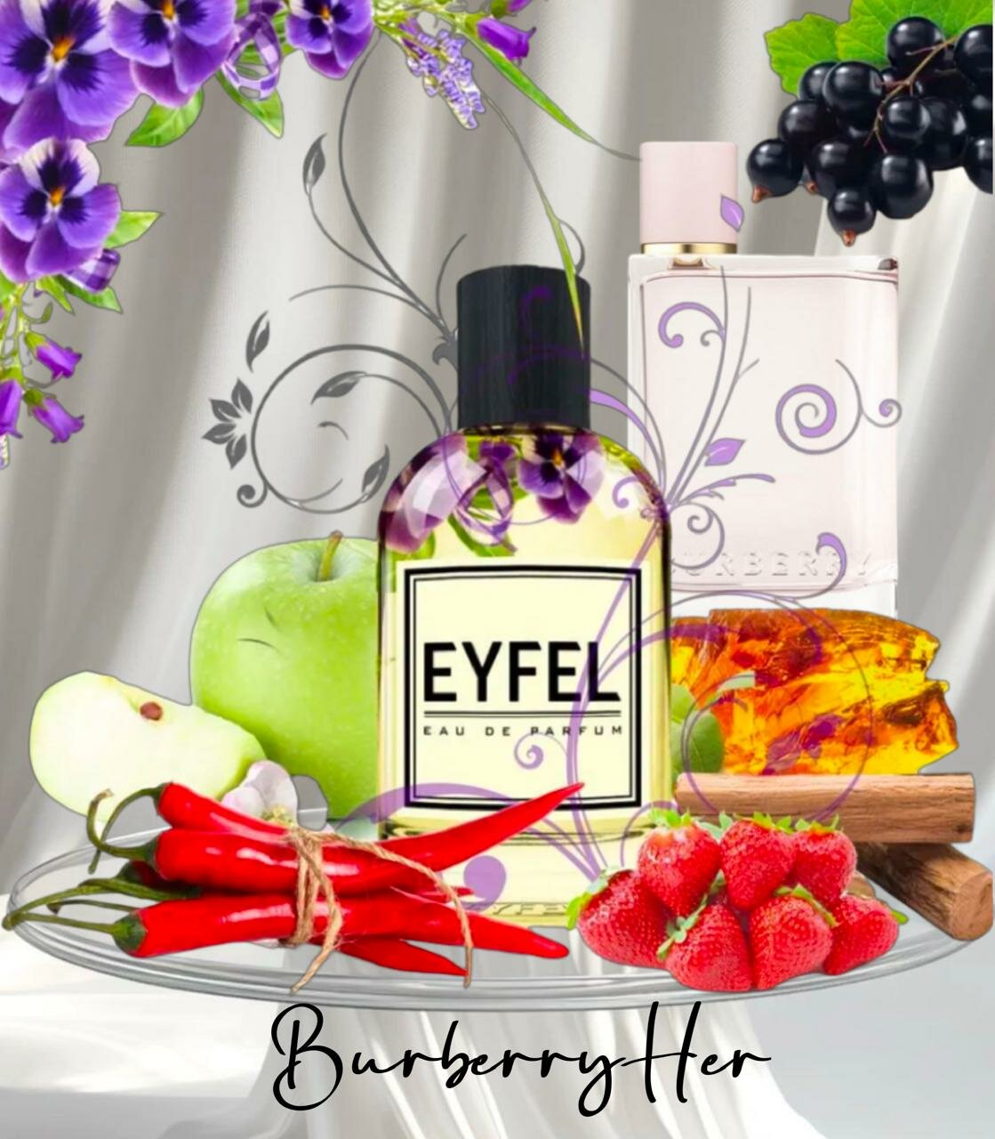 Духи женские EYFEL W246 , цветочные фруктовые сладкие, 50 мл