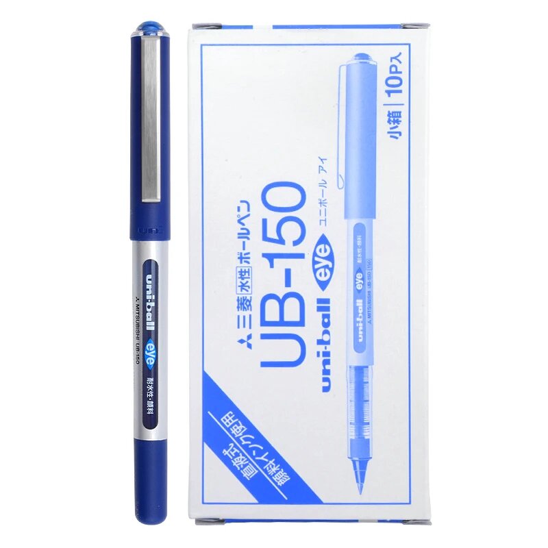 Uni-ball Eye Micro UB-150 гелевая ручка 0,5 мм черная, синяя, красная, Синий