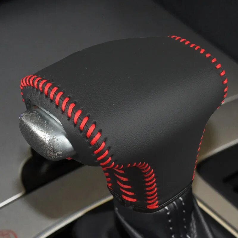 Автоматический чехол для коробки передач для Kia Niro Rio Sorento, кожаный чехол для шестерни, кожа из углеродного волокна, доступные цвета E, 18-21 Kia Sedona