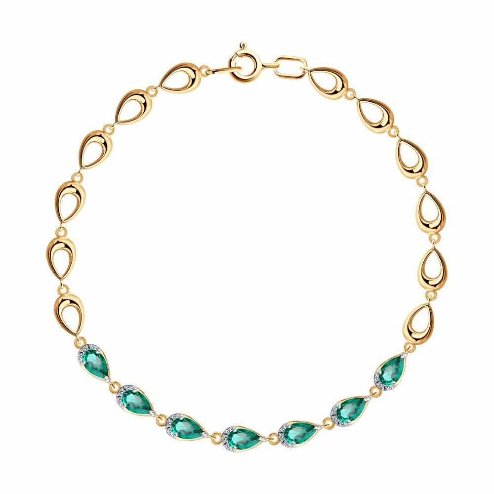 Браслет, красное золото, 585 проба