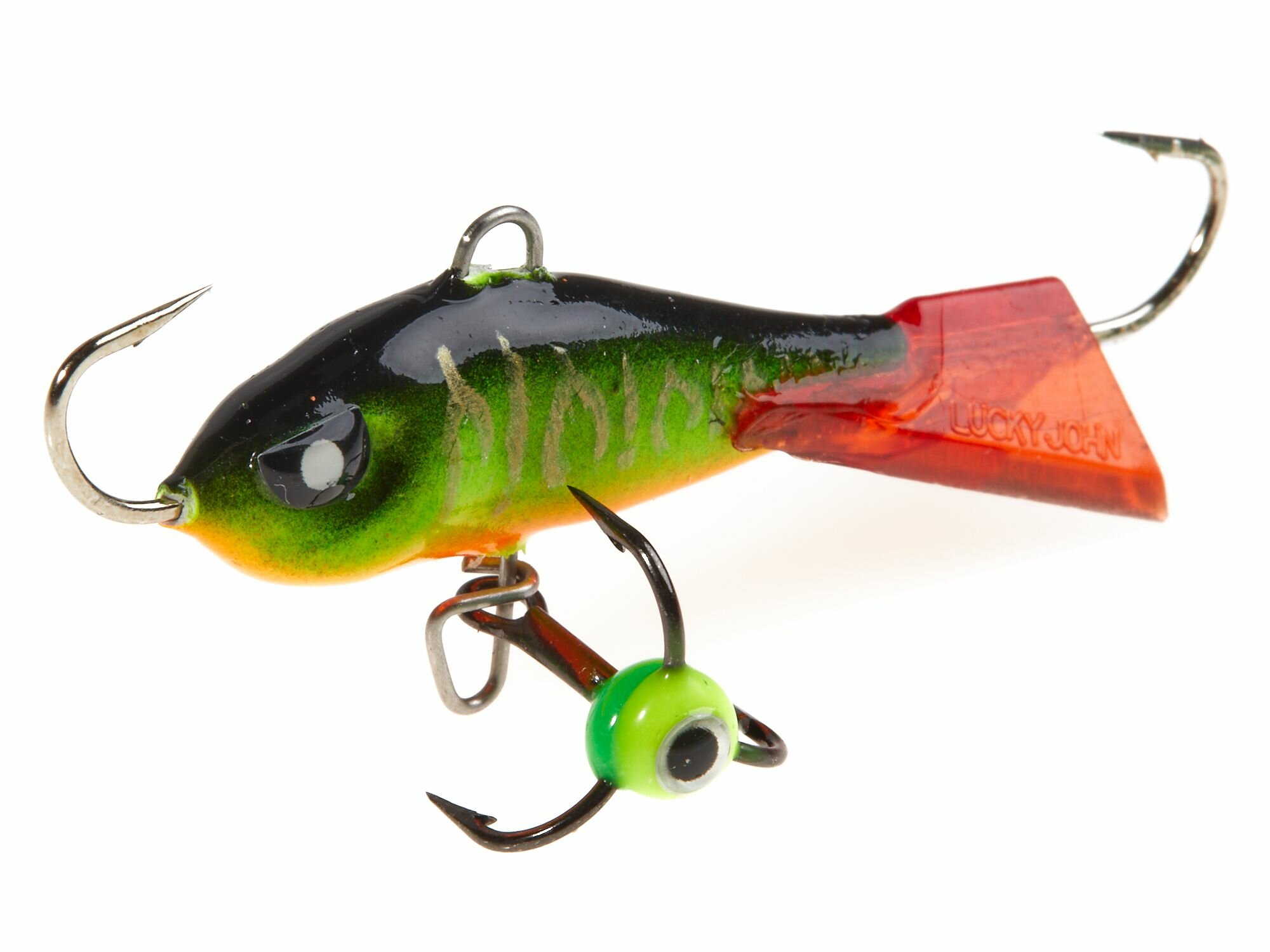 Балансир для зимней рыбалки Lucky John BALTIC 3 с тройником, длина 25мм, цвет 301RT / Балансир Лаки Джон на окуня, судака, щуку