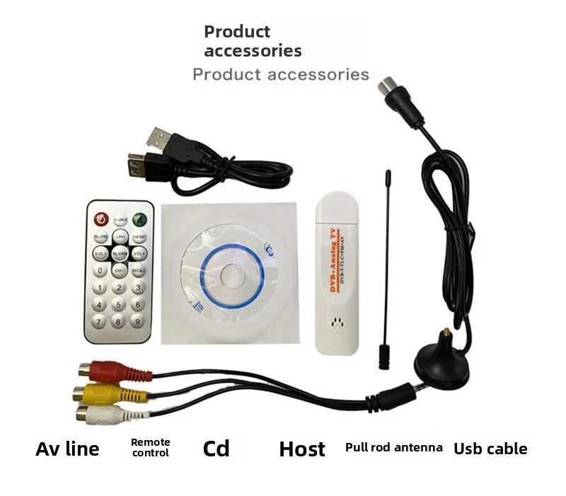 Цифровой ТВ-тюнер DVB T2 USB для ПК, new 2
