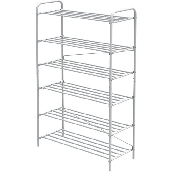 Этажерка для обуви Nika ЭТК6 6 полок, матовый белый (ЭТК6/МБ)