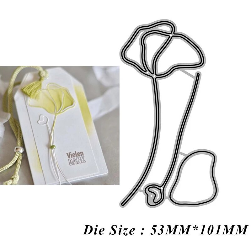 Металлические пресс-формы для скрапбукинга 26 видов цветов, растений и листьев 1