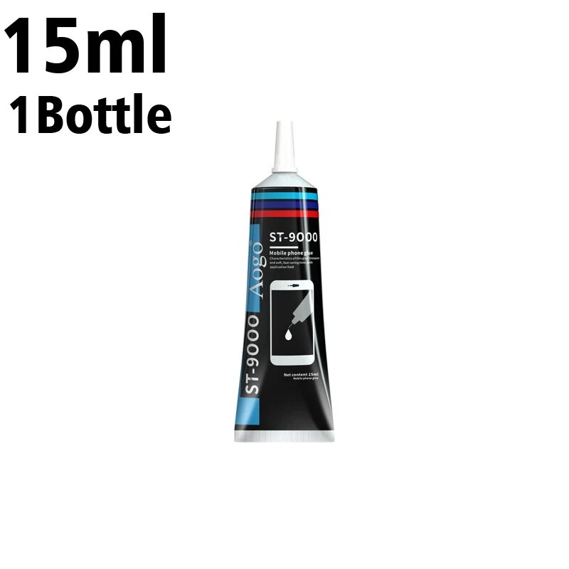 Клей ST9000 Черный Мягкий, T9000 Прозрачный Для Ремонта Экранов Компьютеров И Мобильных Телефонов, Антивибрационный, 15/50/11.