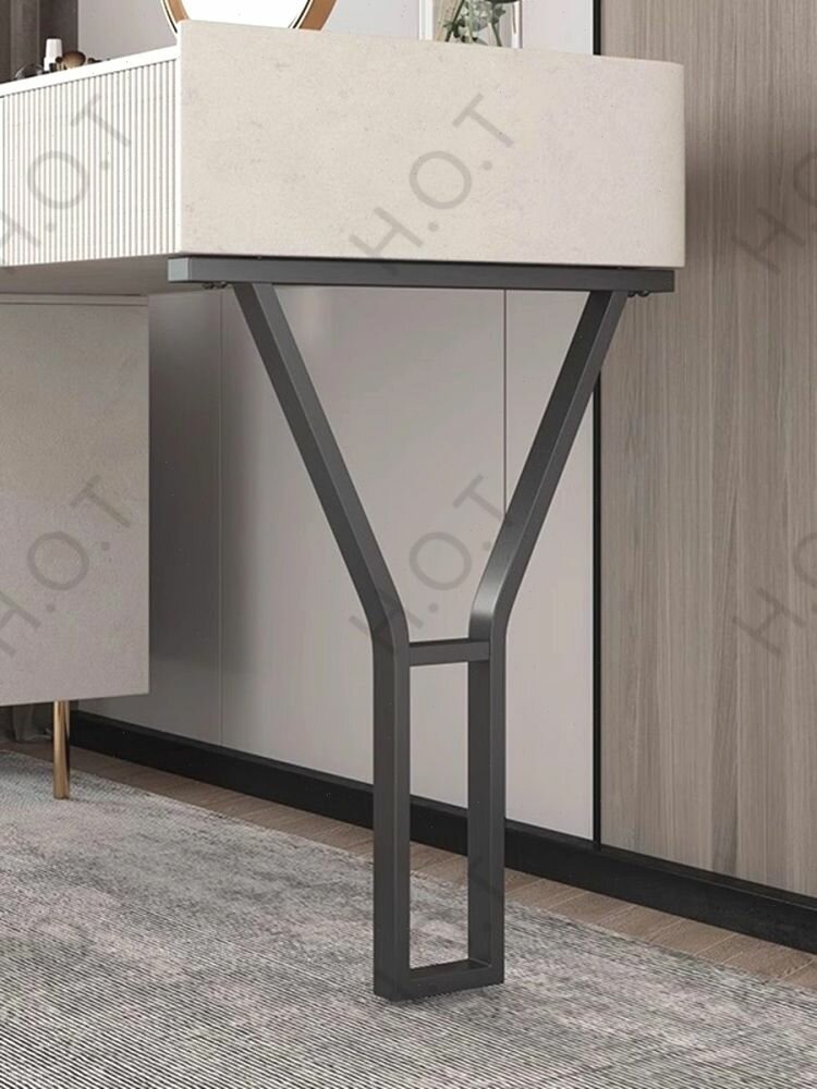 QIKIOB Подстолье для стола, ножки столешницы, металл золото в комплекте - 1шт