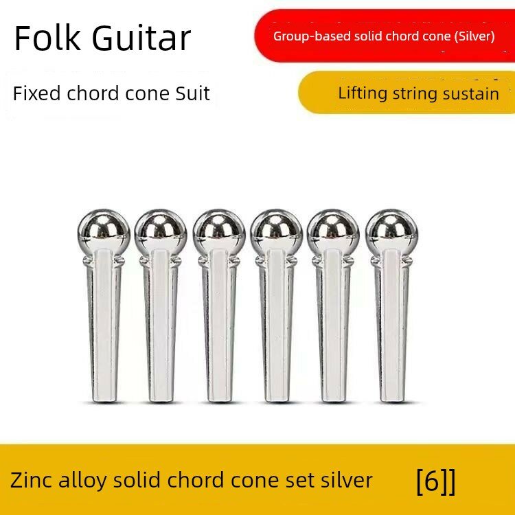 Сплав цинка струнные крепления для гитары, серебристые, комплект из 6 шт. с инструментом для натяжения струн и