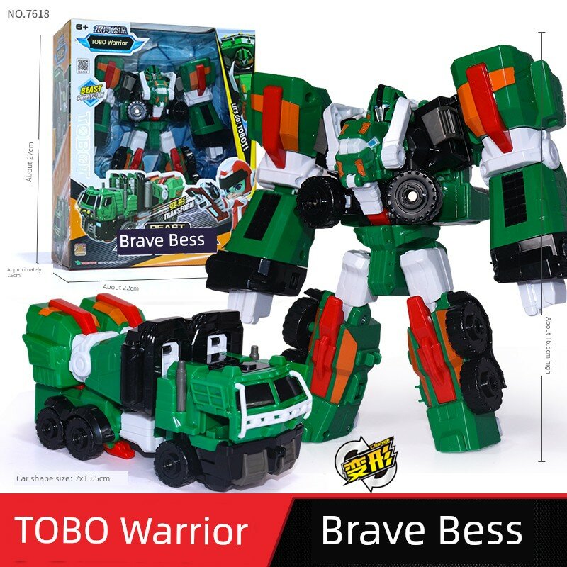 Мощный трансформер-танк из титана Toba Warrior Galaxy Detective 2, модель Towba Brothers, детские трансформеры 【Мощный