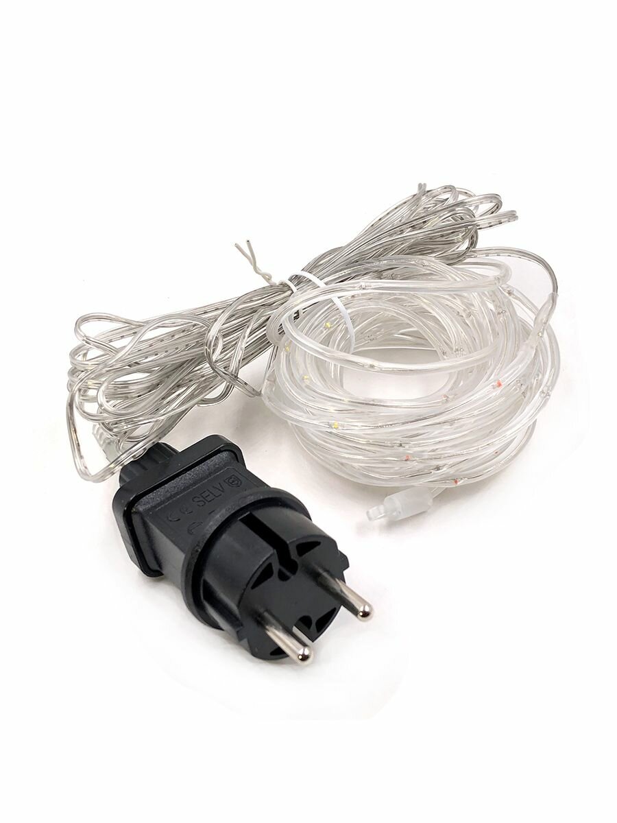 Гирлянда "дюралайт", D 4мм 100LED цвет мульти GS IP44 4.5V1.35W адаптер MAG-G092-032