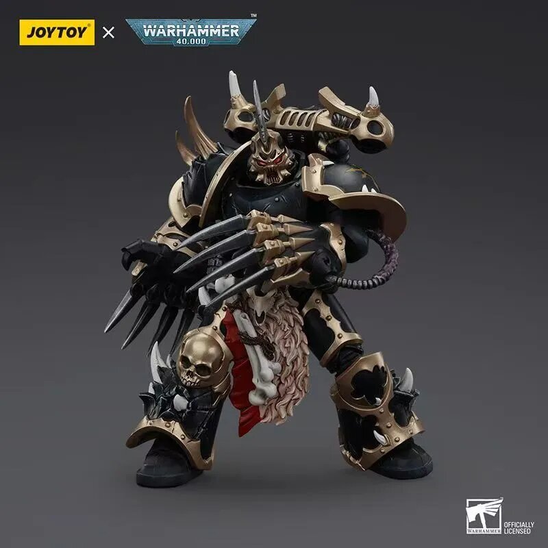 Подвижная фигурка JOYTOY 1/18 Warhammer 40K Chaos Space Marines Black Legion Chosen with Lightning Claws