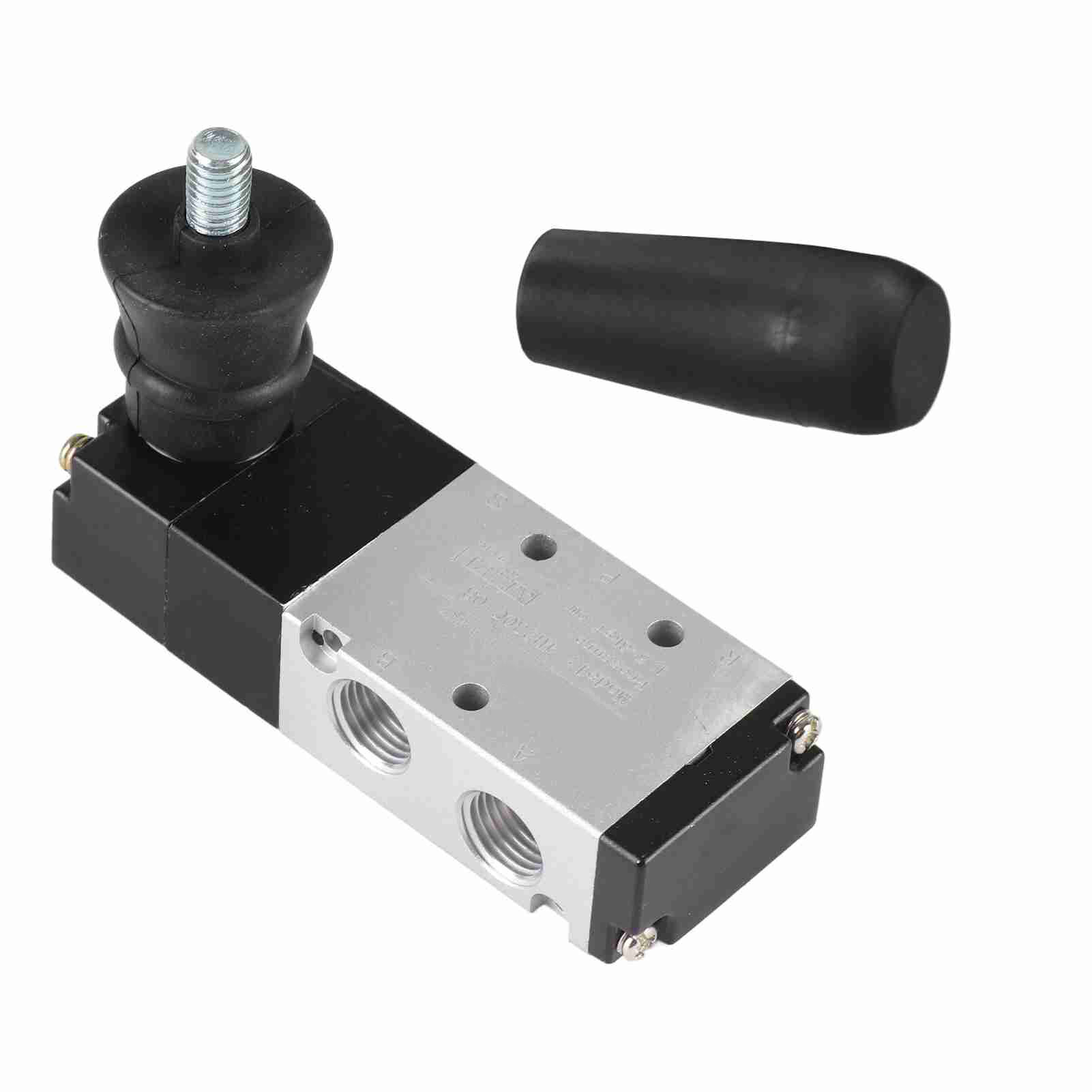 Пневматический ручной рычажный клапан управления из алюминиевого сплава, 5-ходовой, 3-позиционный, с пневматическим приводом.