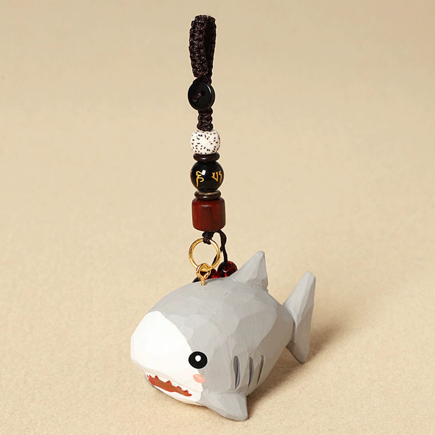 Деревянный брелок ручной работы в виде маленькой акулы, подвеска для сумки, аксессуар, целебный сувенир, подарок на