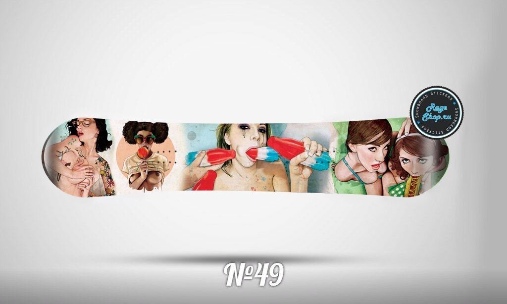 Наклейка на сноуборд полноразмерная водостойкая с ламинацией