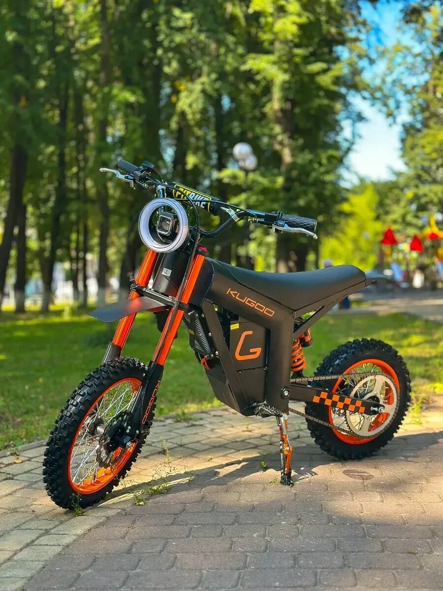 Электропитбайк Питбайк Kugoo WISH 01 1500W, 48V, 21Ah, черный