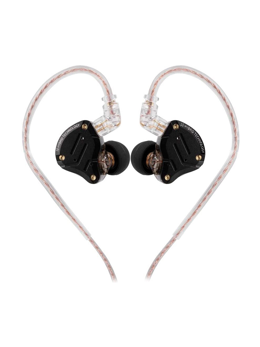 KZ Acoustics ZS10 Pro без микрофона, черный, проводные наушники