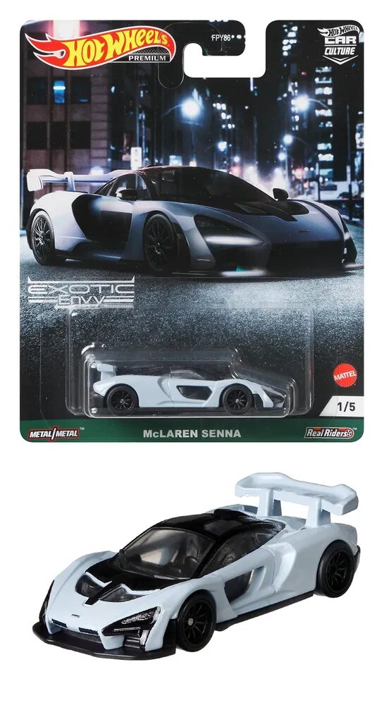 Машинка коллекционная Mattel Hot Wheels Premium Car Culture: FPY86 MCLAREN SENNA