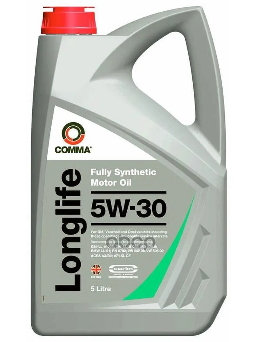 COMMA Comma 5W30 Longlife (5L)_ Мот! Синт Acea A3/B4, Api Sl