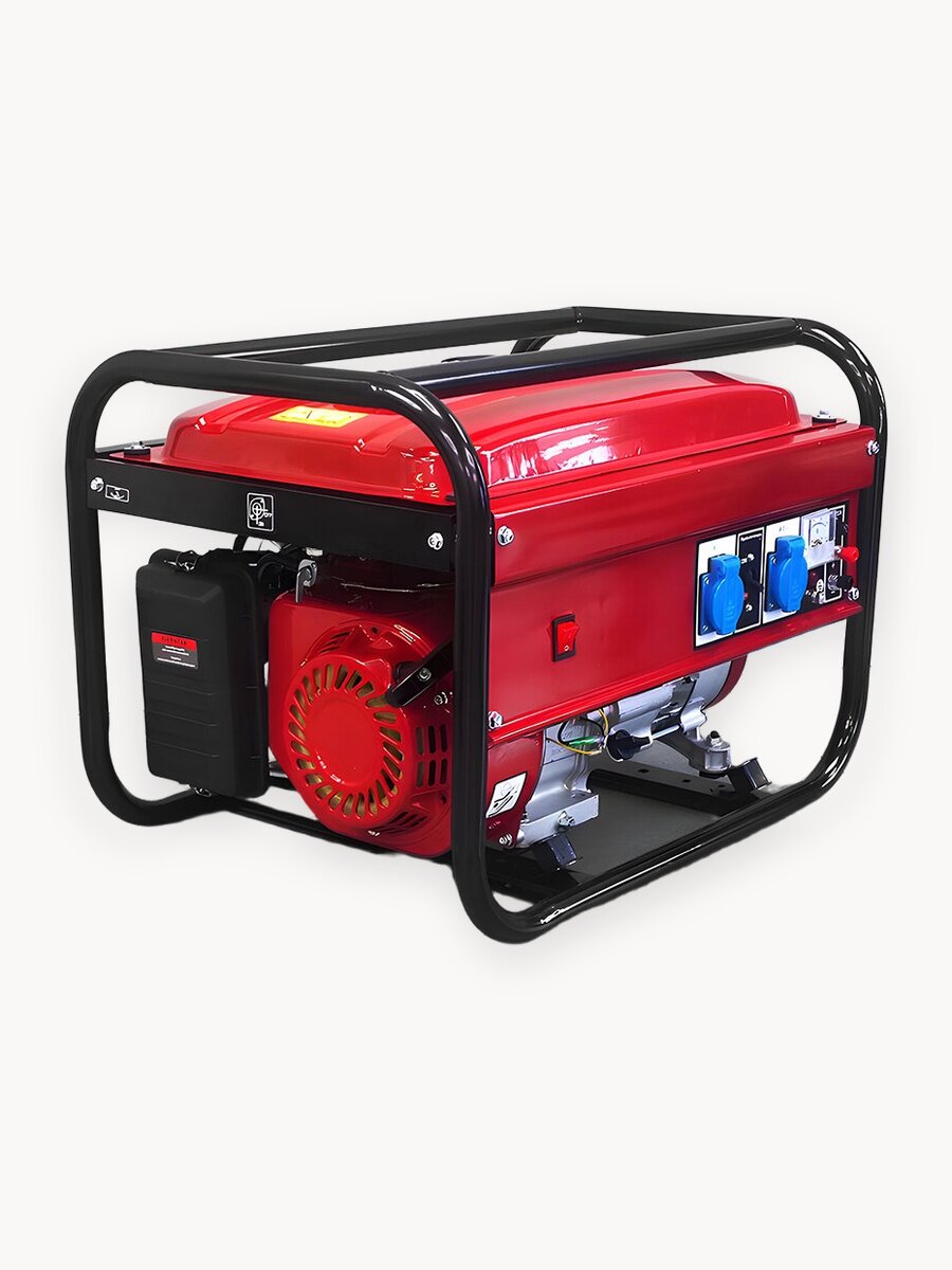 Генератор Eliprun, 3,5кВт, 2 розетки 220в, с глушителем, защита от перегрузки