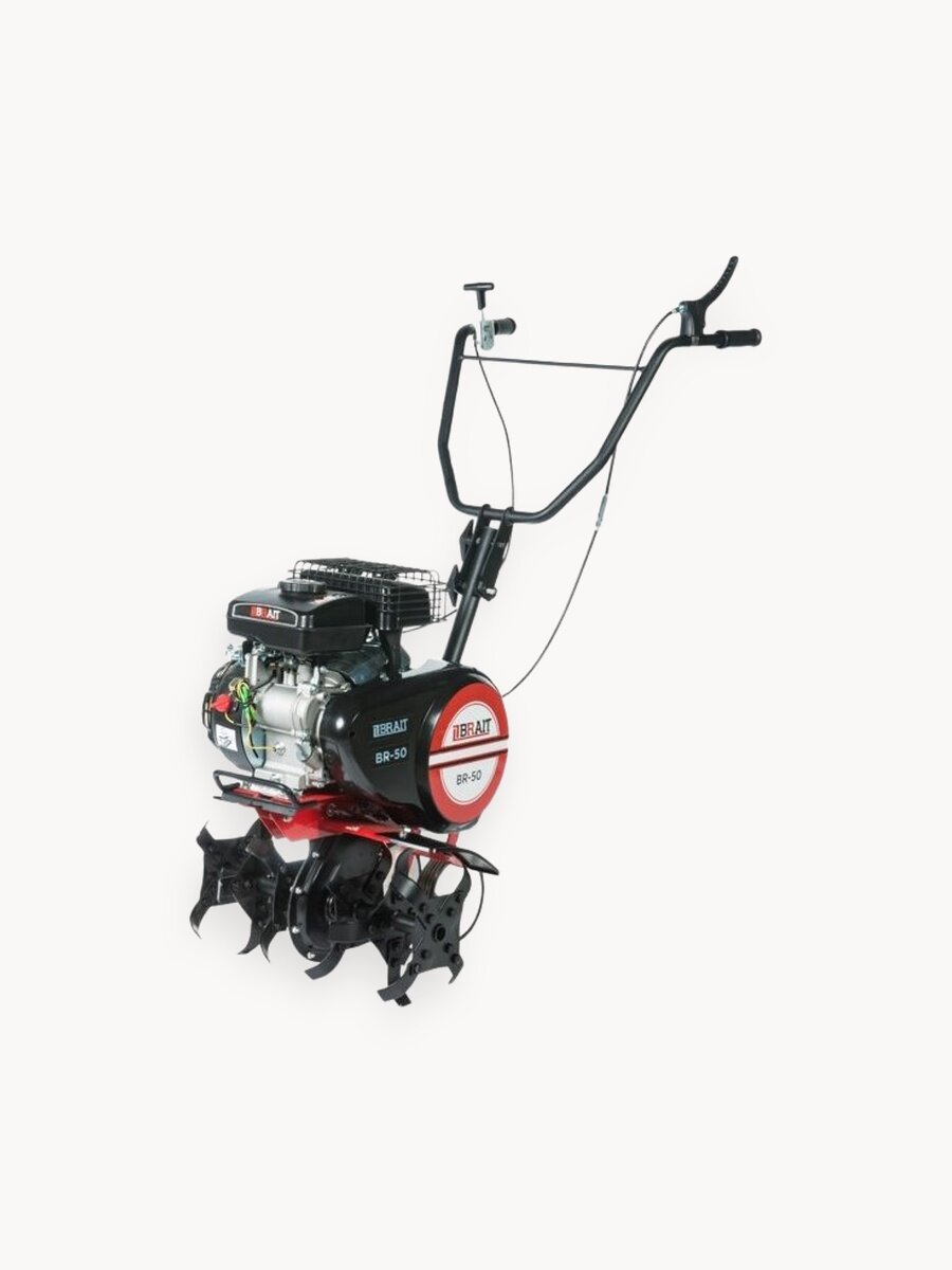 Мотокультиватор бензиновый Brait BR-50 (мощность 3,5 л. с, ширина вспашки 430 мм, колеса , датчик уровня масла)