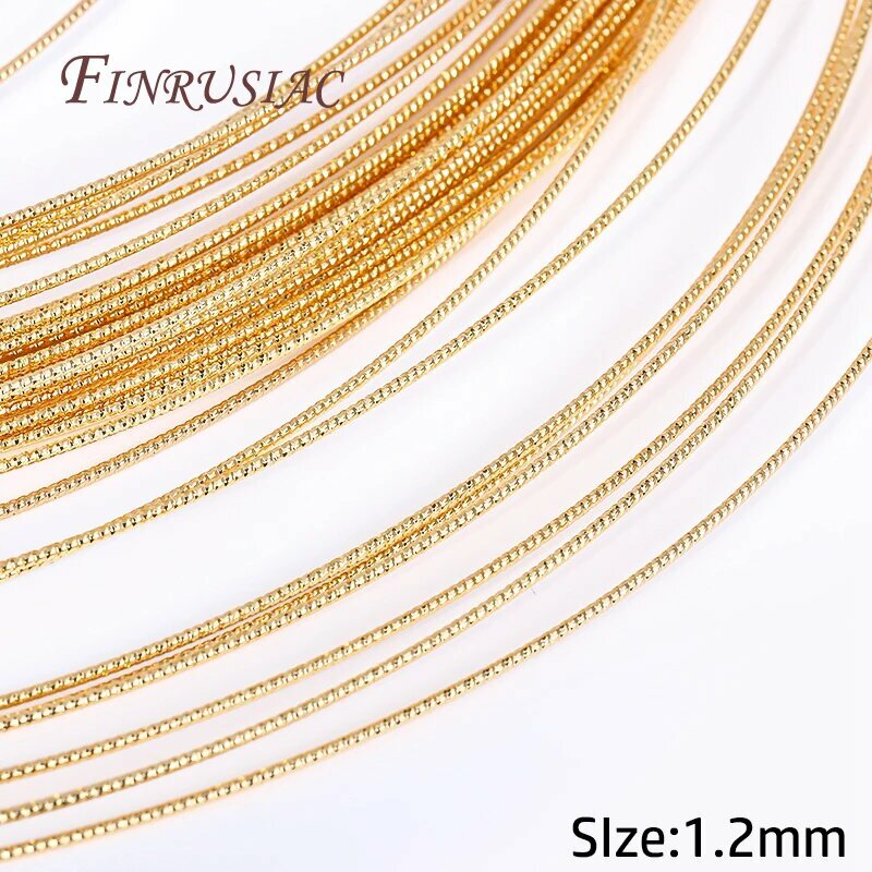 Декоративная проволока для бисероплетения FINRUSIAC золотая 3 meters, 18K Real Gold Plated