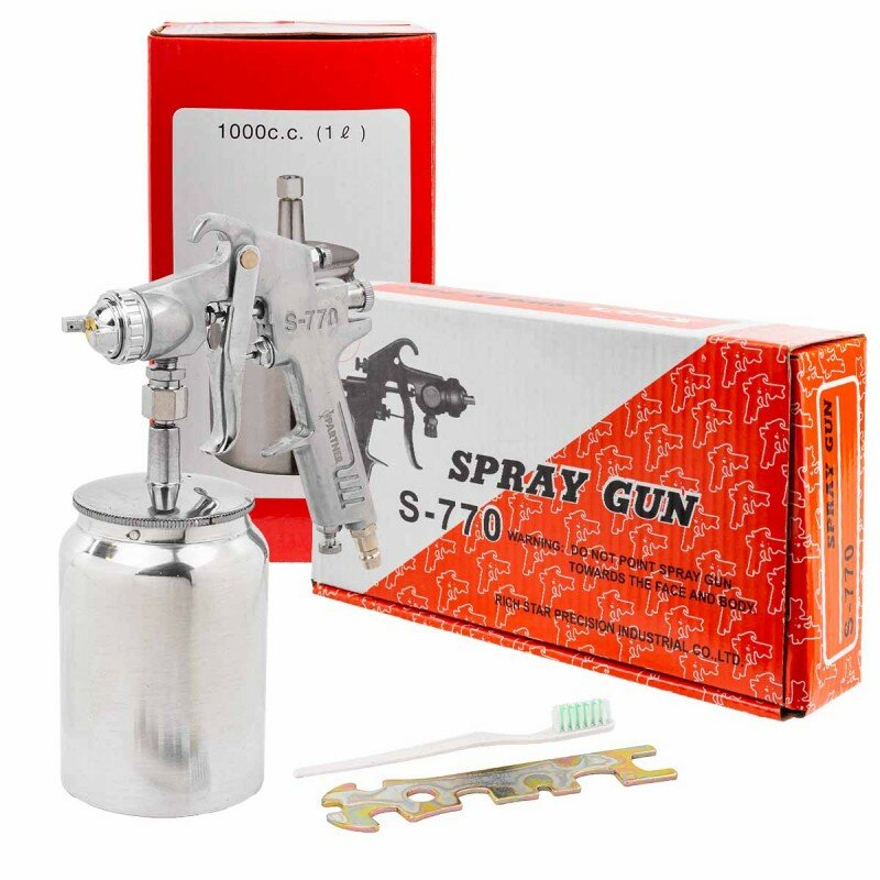 Краскораспылитель с нижним металлическим бачком