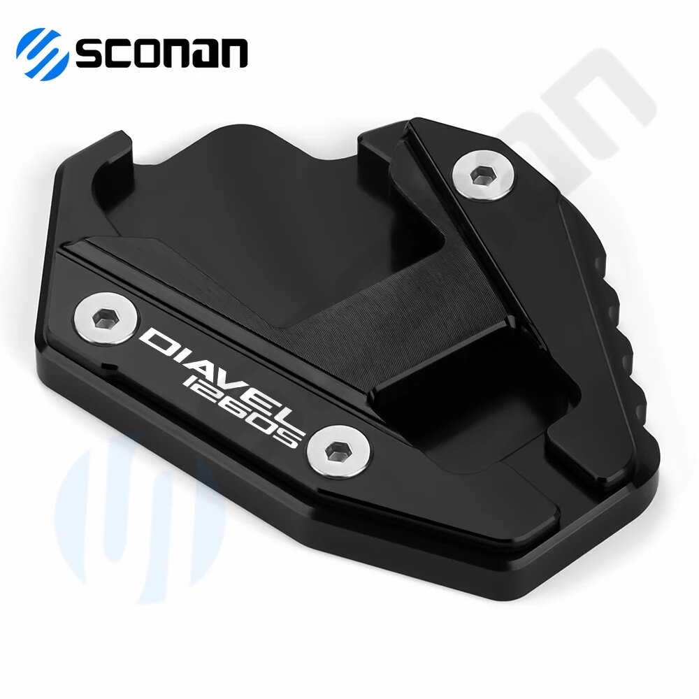 Боковая подставка для мотоцикла Ducati вел ель 1260 S 1260, подставка для мотоциклиста, поддерживающая защита, увеличивающая площадка, аксессуары Черный, Diavel 1260 S Black