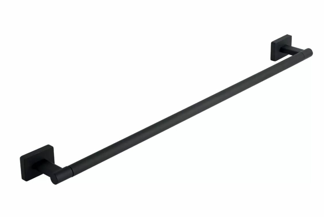 Вешалка для полотенец GRETA single 600mm, матовый черный, арт. AGR09BL