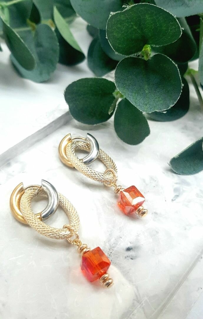 Серьги, стекло