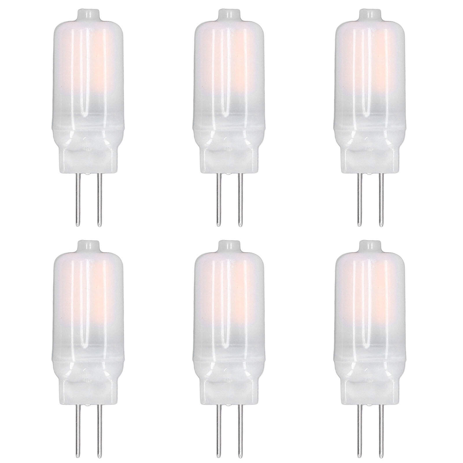6pcs G4 Светодиодная лампа 12 В 360 ° Luminescence 360 ° Теплоиспашение.