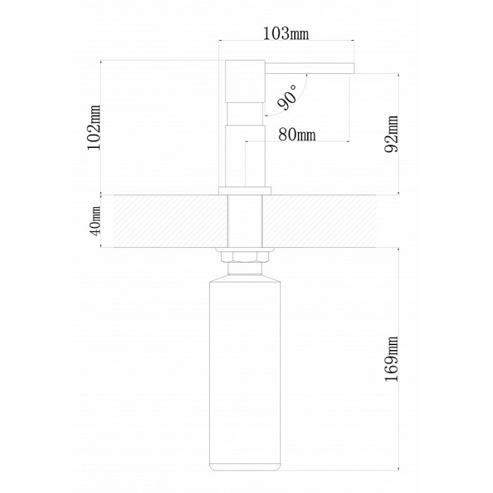 Дозатор Florentina Квадро FL жасмин 703.726.0000.201