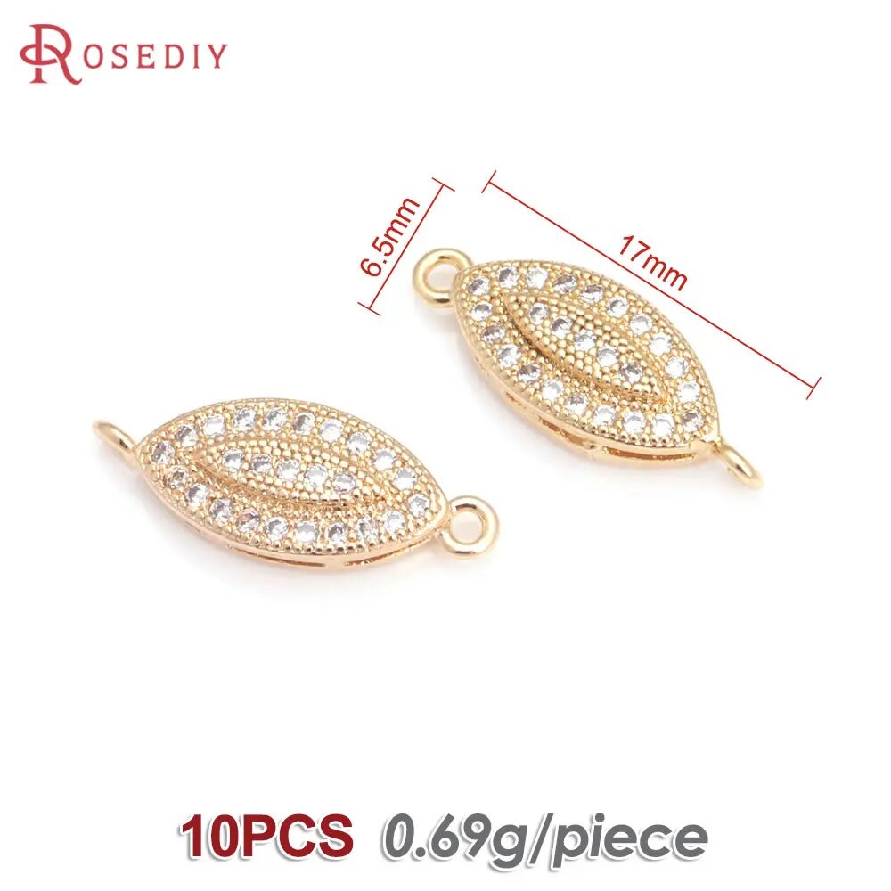 Подвески Rosediy из латуни и циркония 18-каратного золота 41444-18K Gold Color