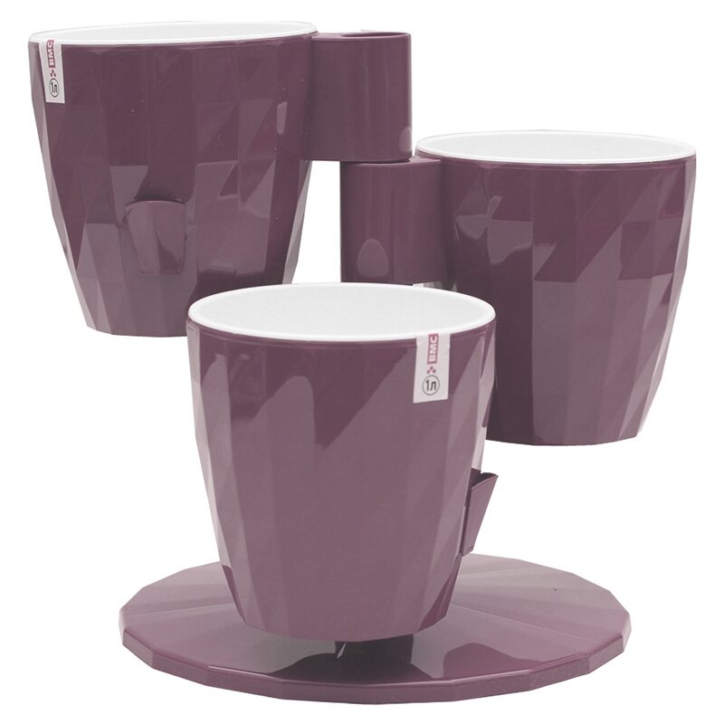 Цветочный каскад ВМС "Ruby" 1 л, цвет Мокко, 3 горшка