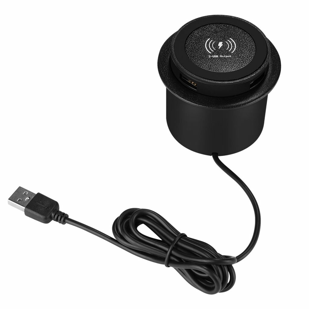 Встроенное многофункциональное скрытое беспроводное зарядное устройство USB 3-в-1