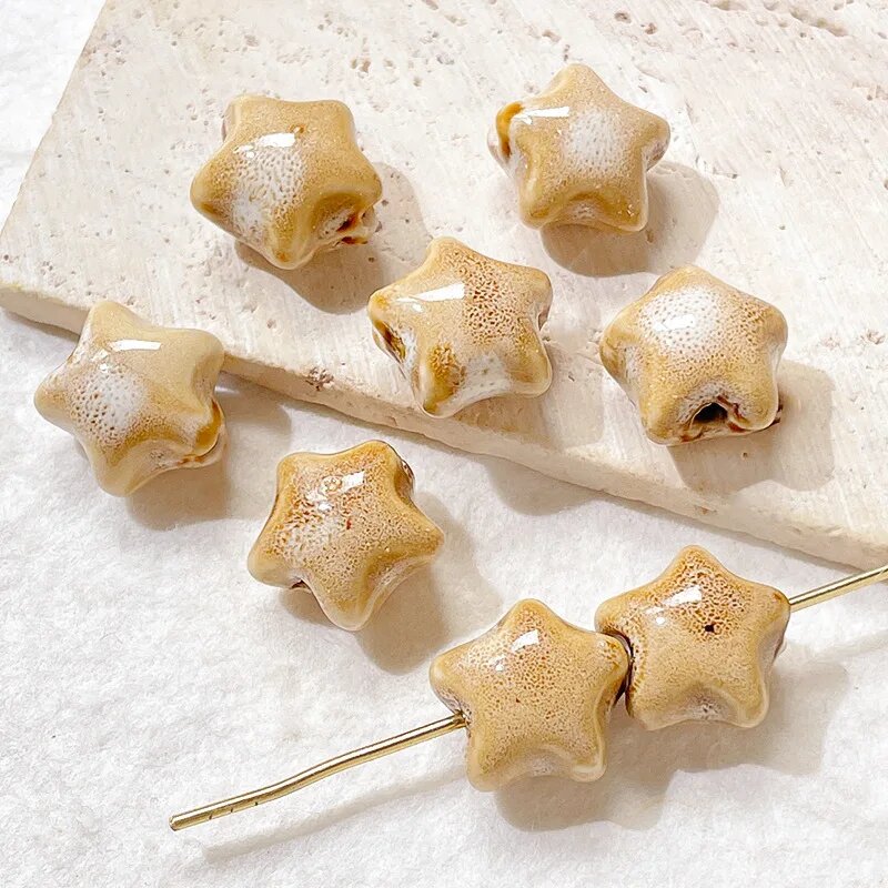 Керамические бусины YoZuSmily звездочки 15 мм 3