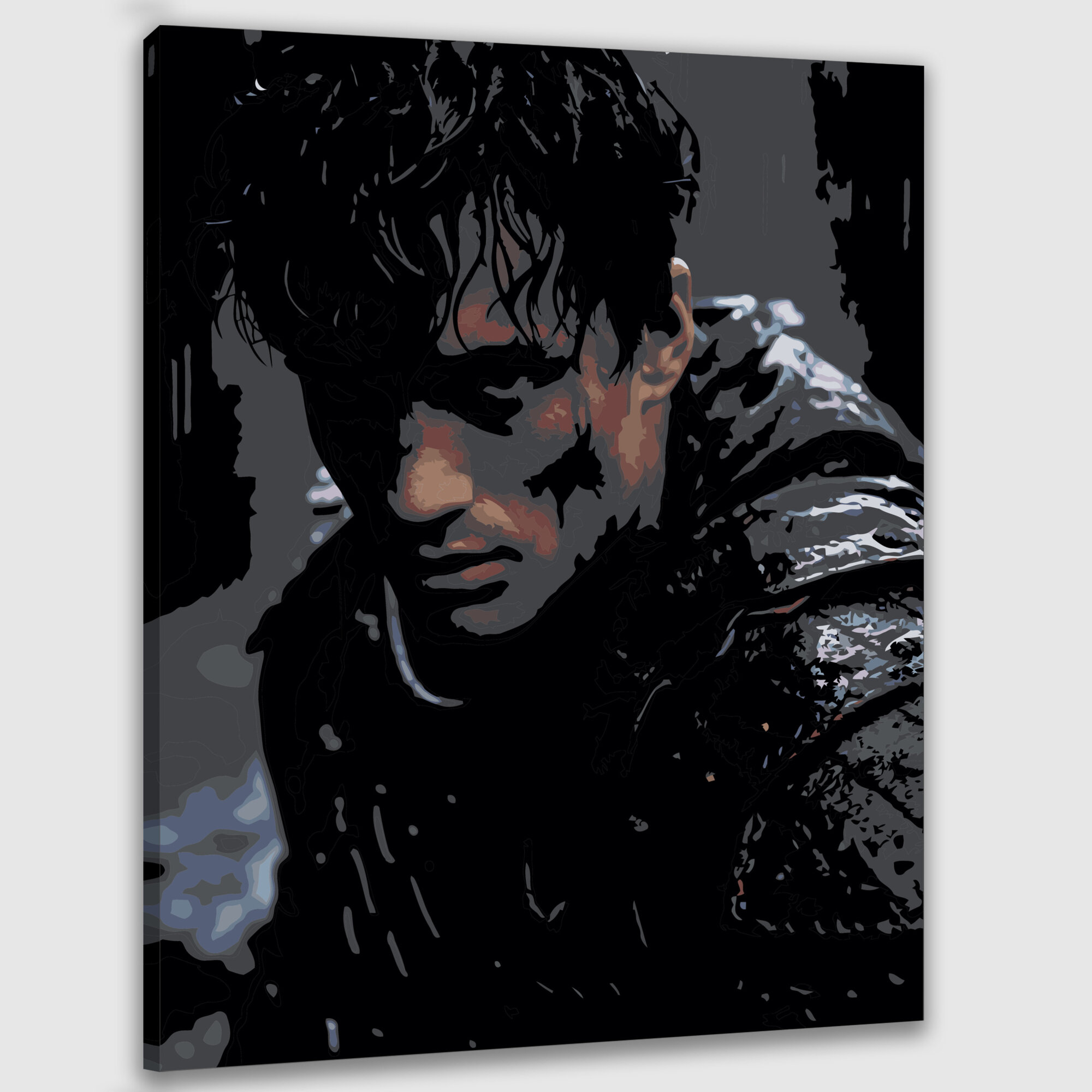 Картина по номерам 40x50 см, кинематографическая фотог, косплеер, "Берсерк: Темная магия", мрачная обстановка