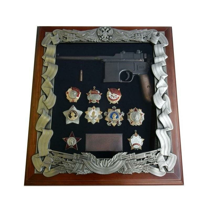 Панно "Маузер с наградами СССР", размер 440 х 400 мм 64240 GT