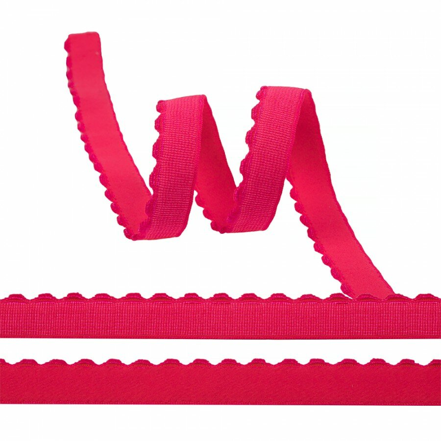 Резинка TBY бельевая (отделочная) ЕТ-1 12мм цв. S261 красный малиновый уп. 50 м упак (50 м)