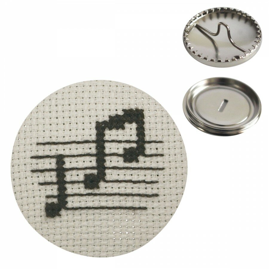 Пуговица Ноты набор для вышивания 4 см PERMIN 02-2192