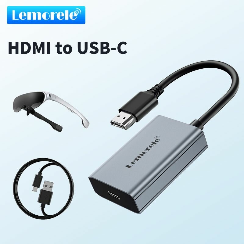 Переходник HDMI на TYPE-C / 4K 60HZ / Портативный видеоадаптер USB-c /Аксессуары для VR-очков Дисплей с креплением на голову