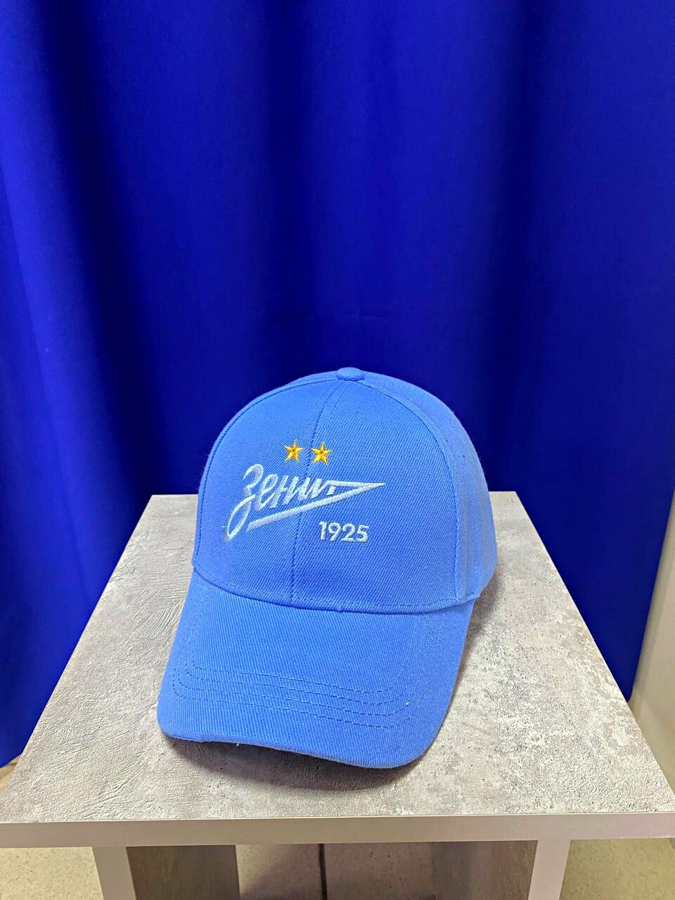 Для футбола ЗЕНИТ кепка летняя фк футбольного клуба ZENIT (Санкт-Петербург) бейсболка с регулировкой размера ГОЛУБАЯ