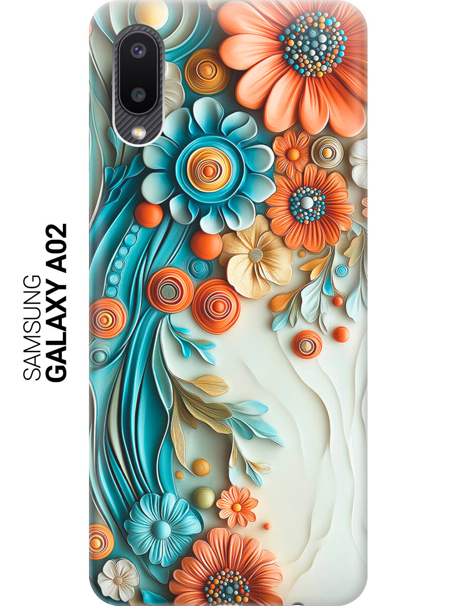 Силиконовый чехол на Samsung Galaxy A02 с принтом "Весеннее панно"