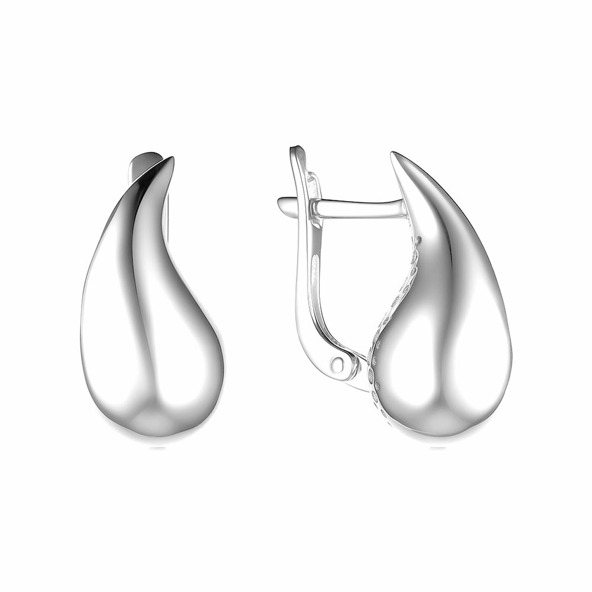 Серьги, серебро, 925 проба, родирование