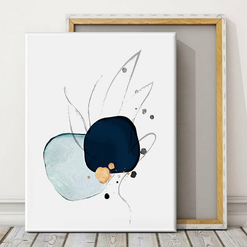 Картина на холсте 50х70 см "Капли, абстракция", на стену для интерьера