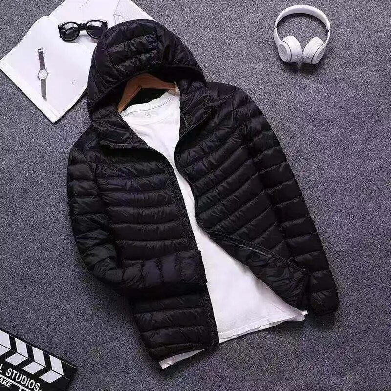 Мужская черная куртка с капюшоном, black 2