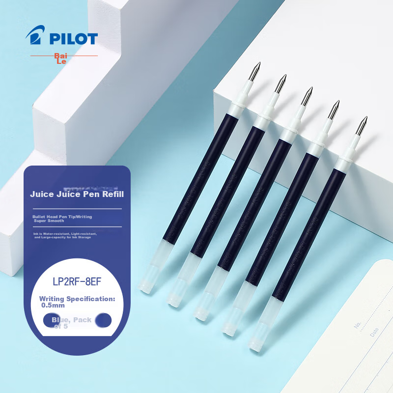 PILOT JUICE Gel Pen Refills, Blue, 0.5mm, Pilot Retractable Gel Ink Pen Refills, Original Imported, 5 Pieces