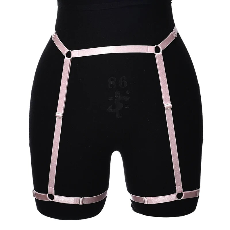 Гоth ажурный пояс для чулок JLX.HARNESS Розовый, N-P0197-FS