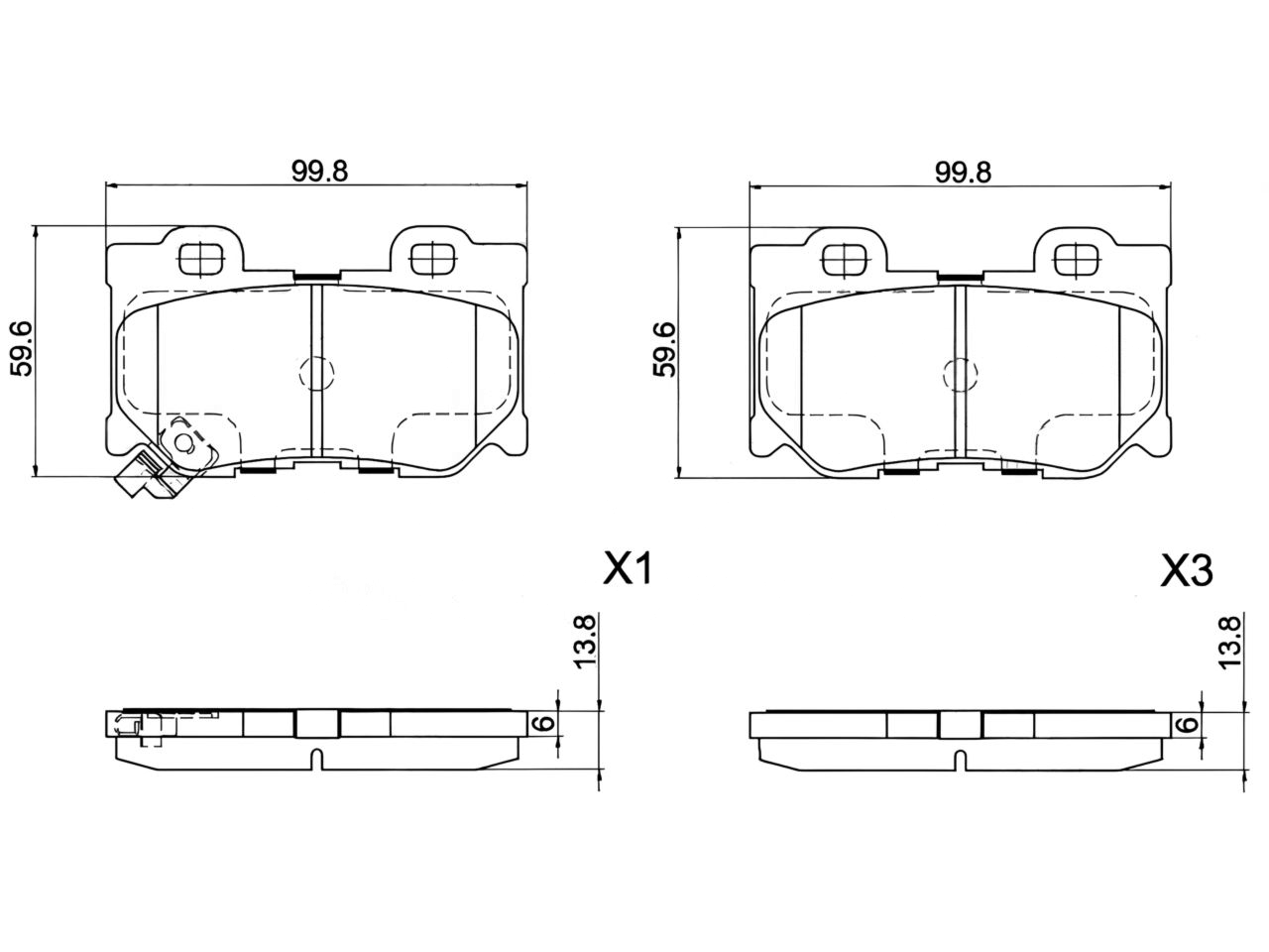 UNIO BRP-20369 (D4060JL00A / D4060JL00E / D4060JL00J) колодки тормозные диск. задние Nissan (Ниссан) 370 z (z34) 09-,