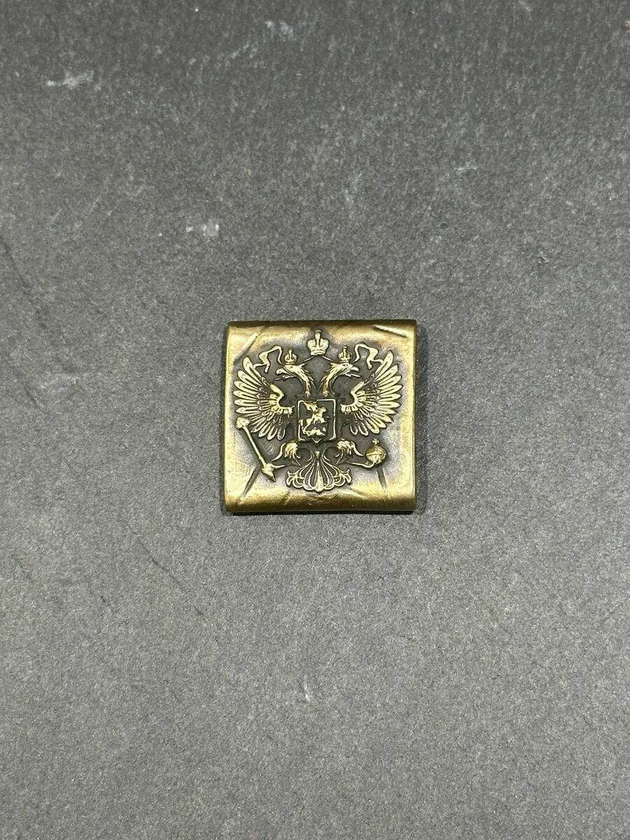 Клипса на молле "РФ" латунь