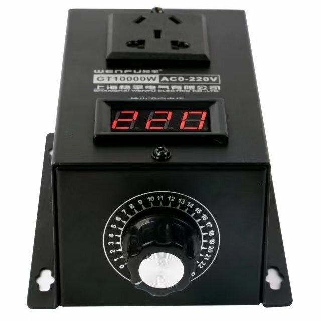 Регулятор напряжения, мощности ТЭН AC 10000Вт, 220В с переменным резистором GT-10000W
